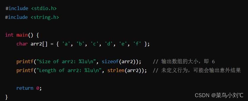 C语言中size of和strlen()区分理解-CSDN博客