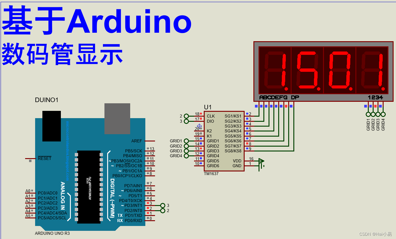 【Proteus仿真】【Arduino单片机】数码管显示_protues tm1637-CSDN博客