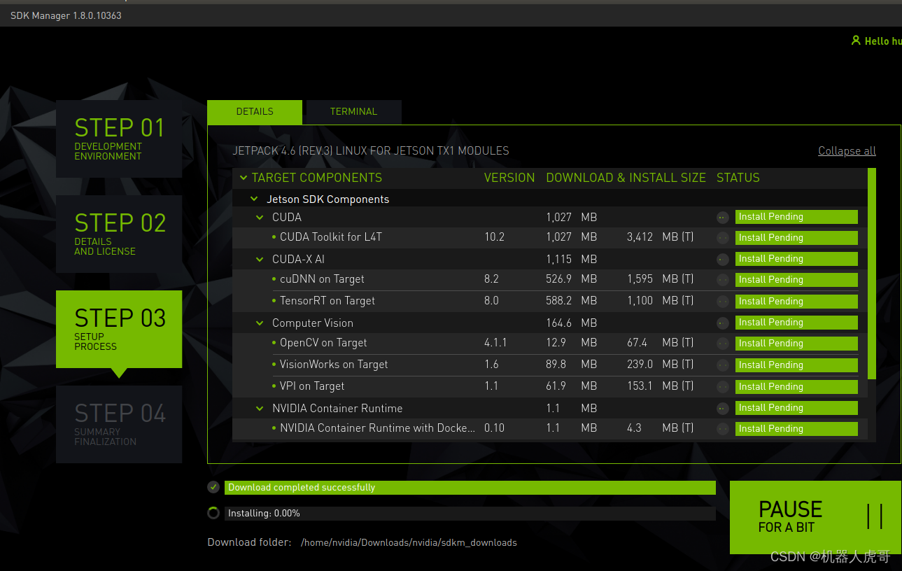 jeston TX1&TX2使用sdkmanager 安装cuda等环境_怎样将sdk manager下载到虚拟机上-CSDN博客