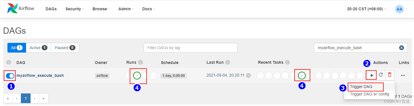 Apache Airflow (四) ：Airflow 调度shell命令_aiflow查看dag命令-CSDN博客