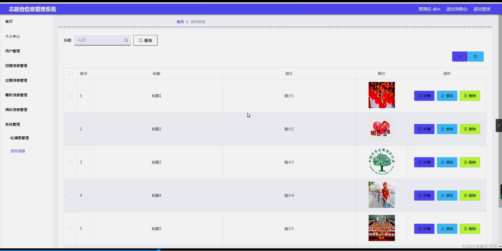 【附源码】计算机毕业设计java志愿者信息管理系统java面向对象编程i——简易大学生公益志愿者活动管理系统 Csdn博客