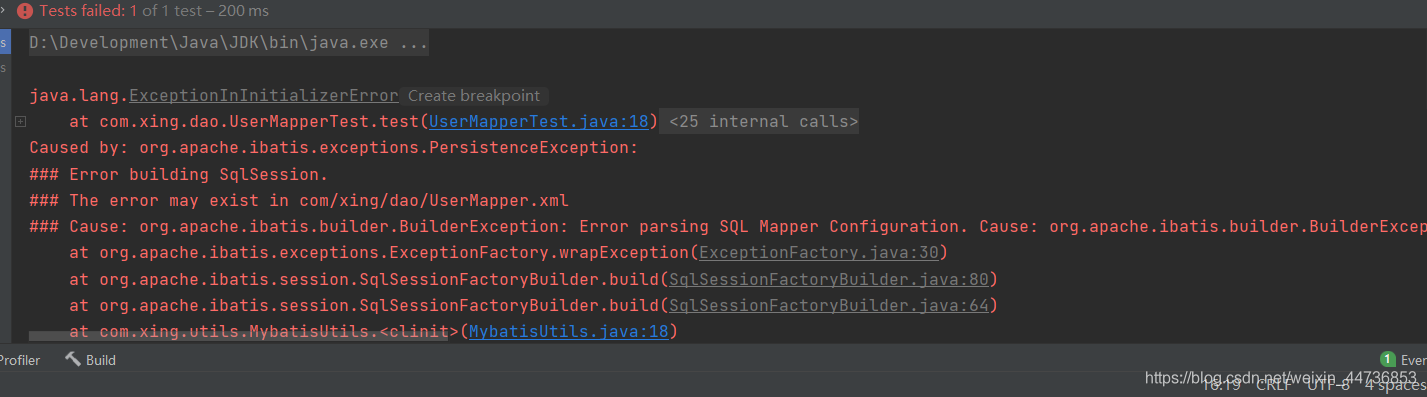 mybatis报错：Caused by: org.apache.ibatis.exceptions.PersistenceException: ### Error building ...