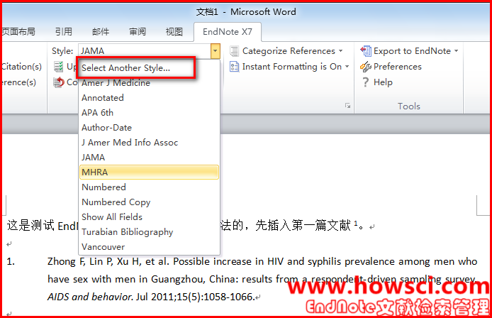EndNote在Word中插入文献的方法_word中 insert selected citation-CSDN博客
