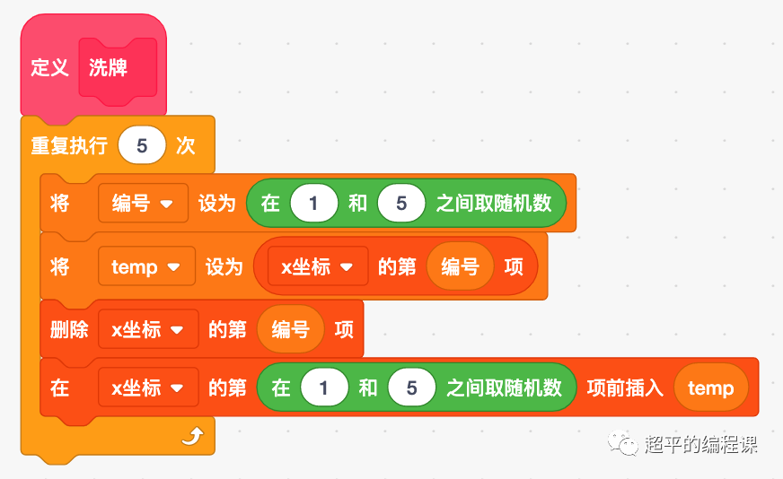 洗牌发牌-第14届蓝桥杯STEMA测评Scratch真题精选_洗牌算法scratch-CSDN博客