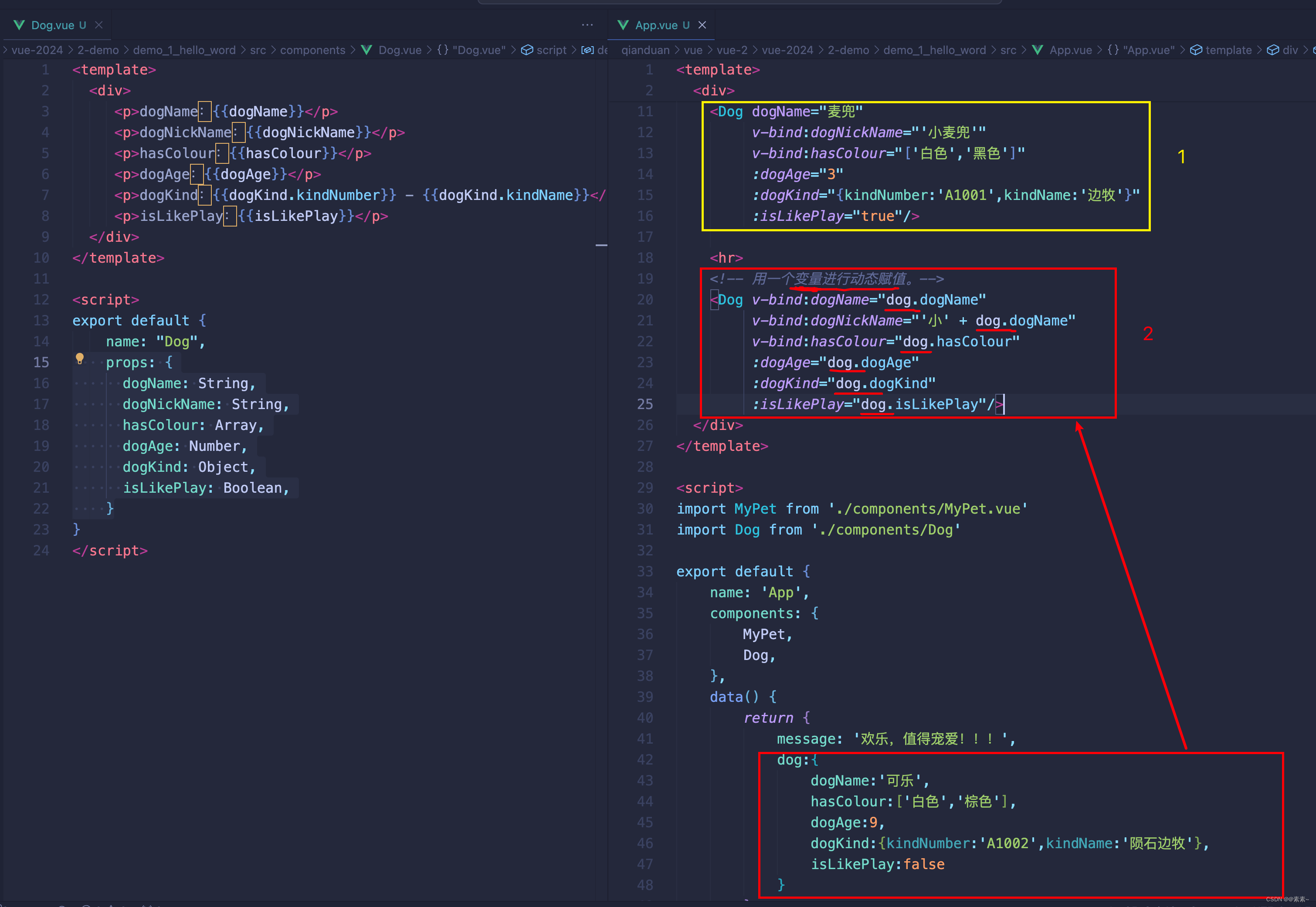 vue2基础语法04——配置选项props_vue2 props-CSDN博客