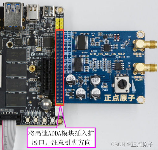 【正点原子FPGA连载】 第二十二章 高速AD/DA实验 摘自【正点原子】DFZU2EG/4EV MPSoC 之FPGA开发指南V1.0_正点原子adda模块的参考电压-CSDN博客