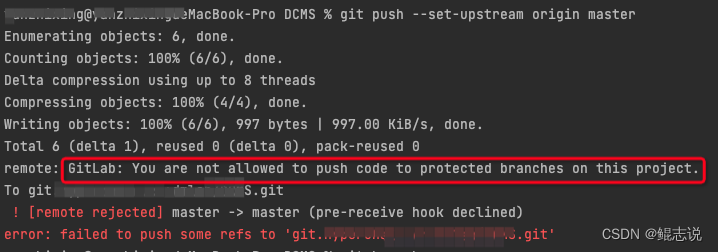 Git问题：出现报错-You are not allowed to push code to protected branches on this project-CSDN博客
