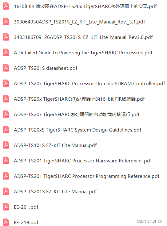 ADI的DSP开发资料有哪些？（七）TigerSHARC-TS101和TS201资料合辑_adi ts101 资料-CSDN博客