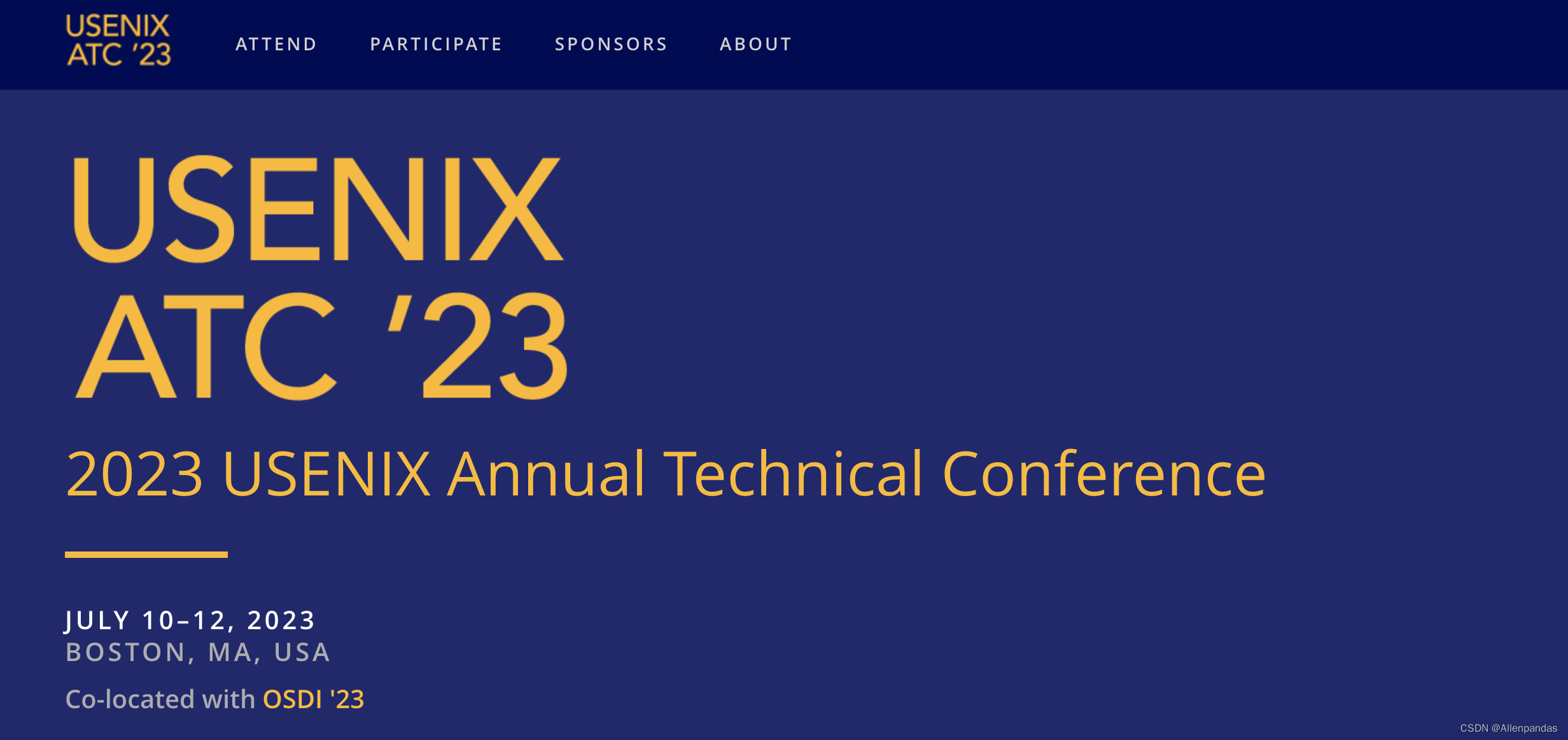 【Call for papers】USENIX ATC-2023（CCF-A/计算机体系结构/2023年1月12日截稿）_atc 23录取率-CSDN博客