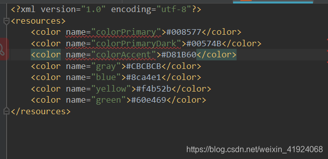 android studio 中colors文件的bug_the color "colorprimarydark" in values has ...
