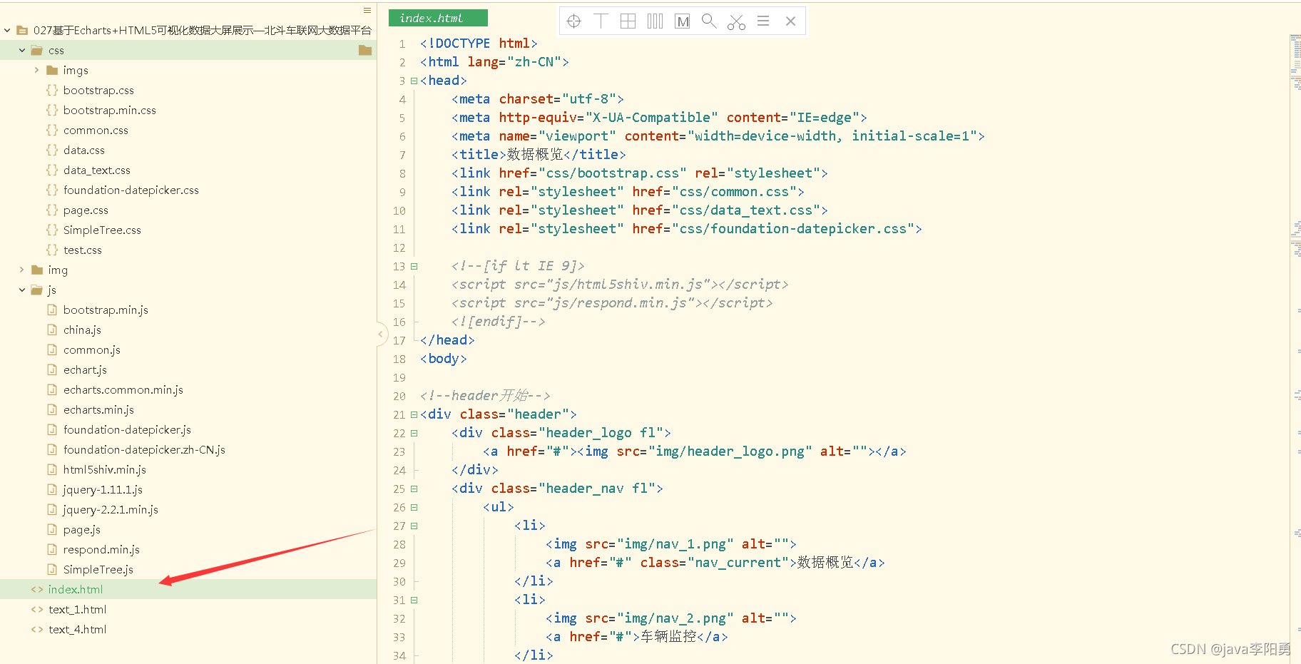 基于Echarts+HTML5可视化数据大屏展示—北斗车联网大数据平台_echarts代码如何在h5界面上展示-CSDN博客