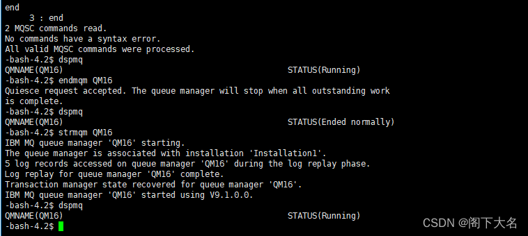 IBMMQ linux版命令创建队列管理器、队列、通道、window连接（六）_ibmmq创建通道-CSDN博客