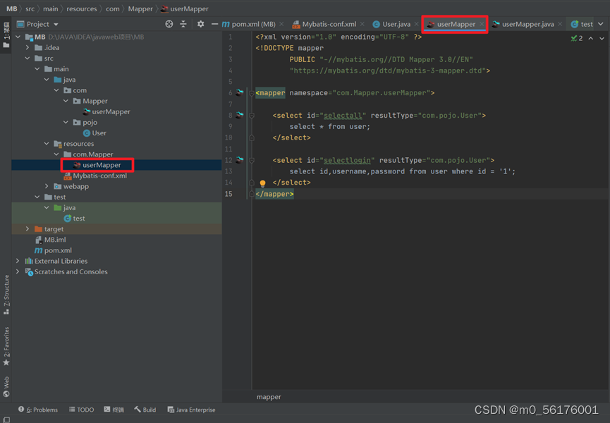 IDEA中用Mybatis连接MySQL方法_idea mybatis 连接数据库-CSDN博客