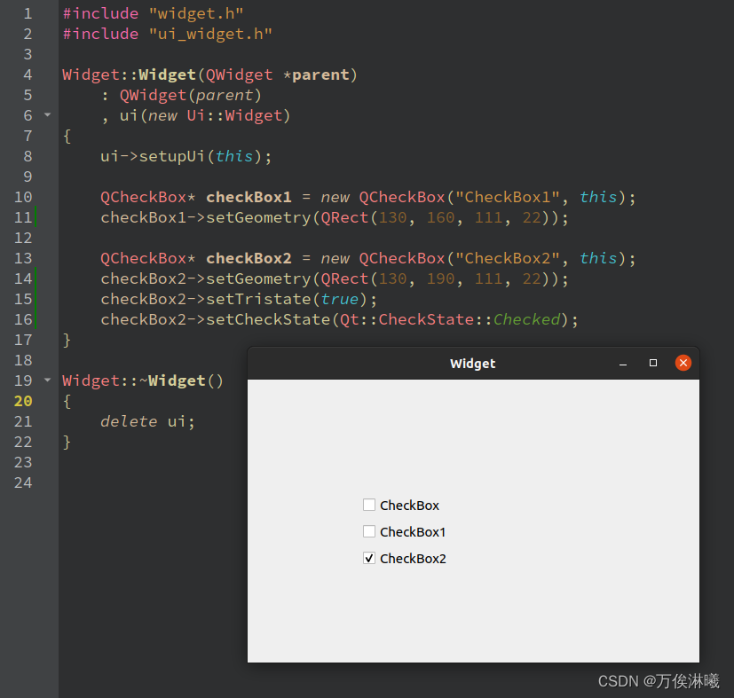 [Qt 教程之Widgets模块] —— QCheckBox复选框_qt复选框-CSDN博客