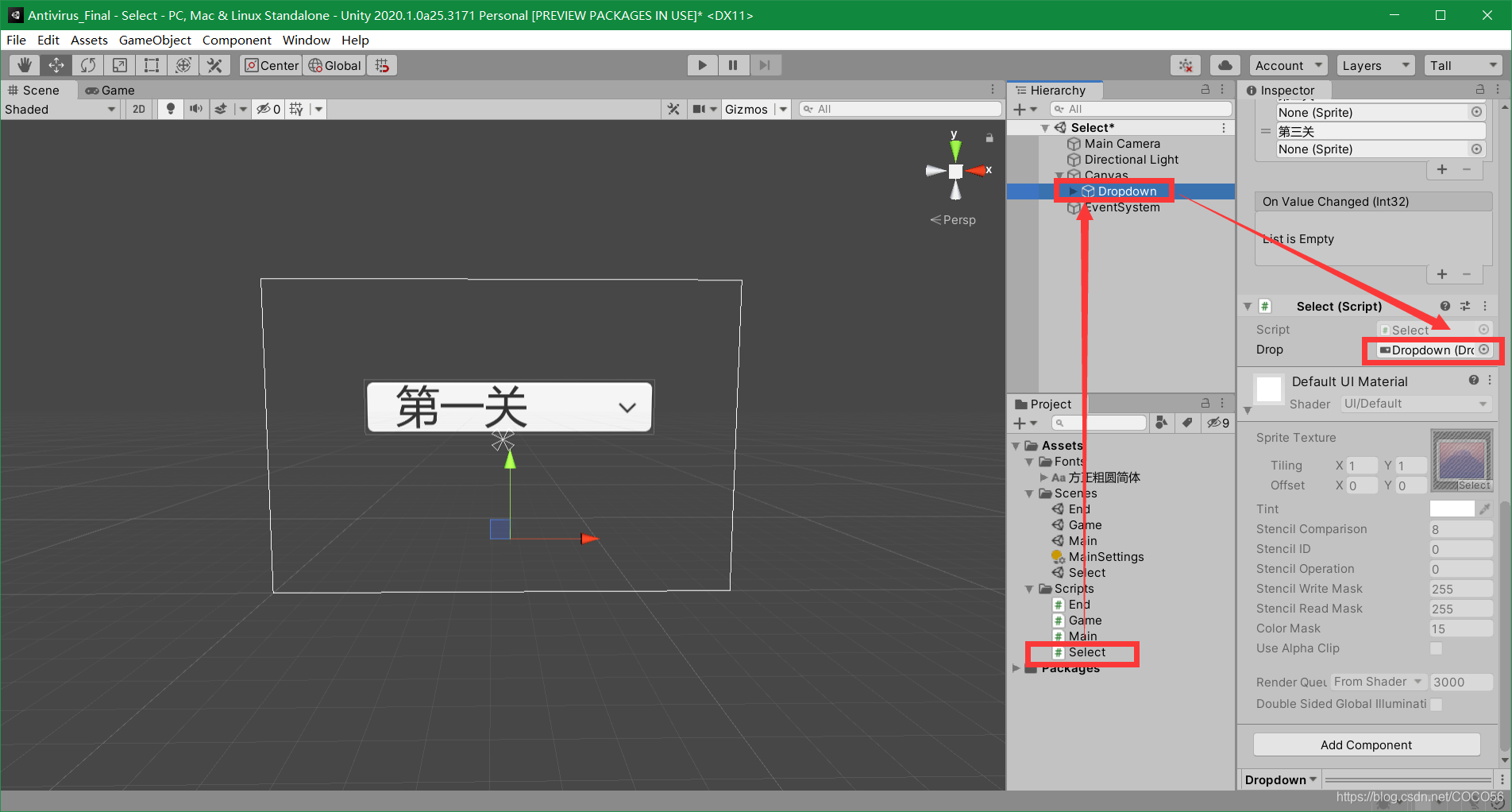 Unity Dropdown用法示例-CSDN博客