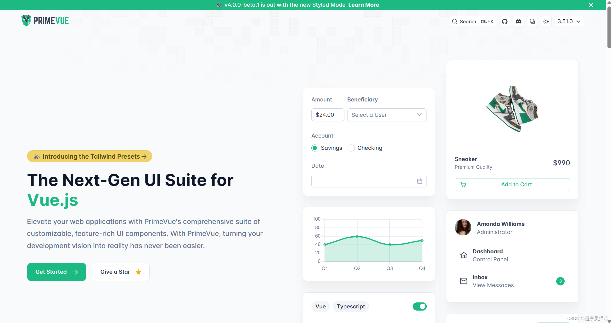 Vue常用的组件库大全【前端工程师必备】【实时更新】【移动端、pc端(web端)、数据可视化组件库(数据大屏) 、动画组件库、文本编辑器,富文本、markdown,3d组件库,markdown