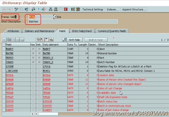 [转载]SAP Batch表MCH1和MCHA的差别？_SAP刘梦_新浪博客-CSDN博客