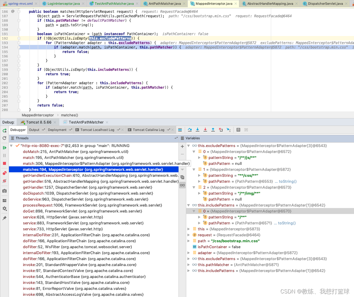 116 spring-mvc 中一个 Interceptor 配置了 mvc:exclude-mapping 为 **/css/** 但是不生效, 静态资源文件的处理还是走了 ...