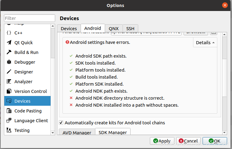 Qt 5.13 Android开发初探_android ndk directory structure is correct-CSDN博客