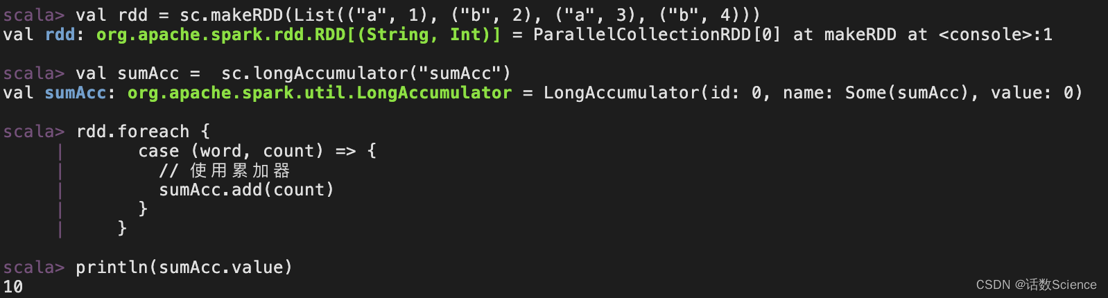 【大数据面试知识点】Spark中的累加器_spark 累加器 list-CSDN博客