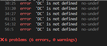 解决error ‘XXX‘ is not defined no-undef且项目没有eslintrc.js文件问题_88:13 error 'wow' is not defined no ...