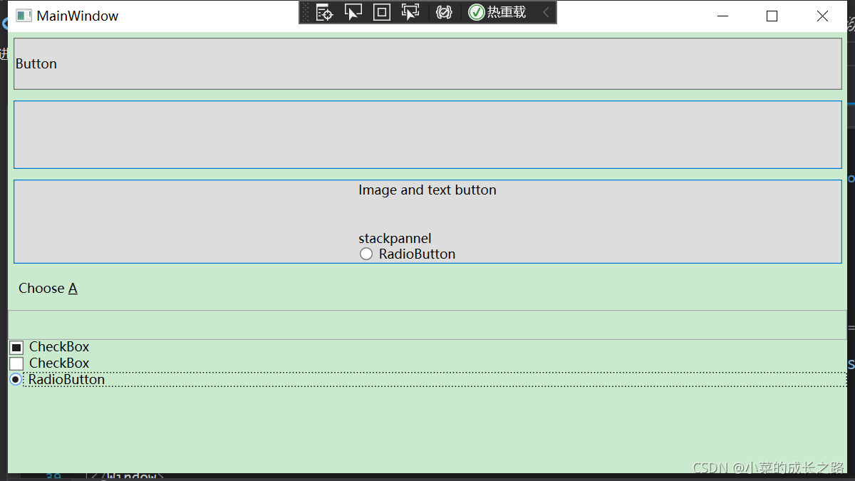 WPF系列教程（十三）：内容控件 XAML快捷键，按钮属性，CheckBox，RadioBox，ToolTip_xaml checkbox-CSDN博客