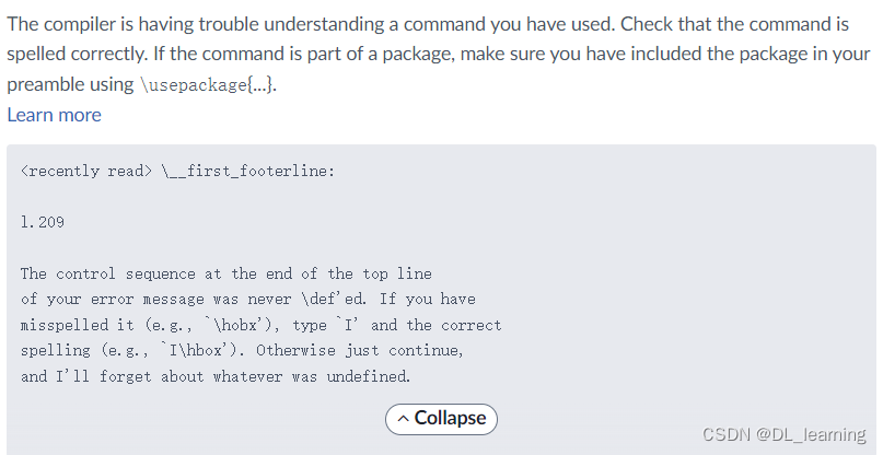 latex报错：Undefined control sequence.-CSDN博客