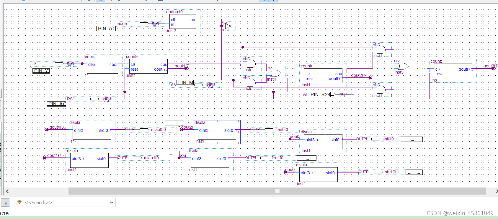 eda verilog 24h 制数字钟，显示时，分，秒，并可手动调整时和分（简单实用消抖）_de2-115设计数字时钟-CSDN博客