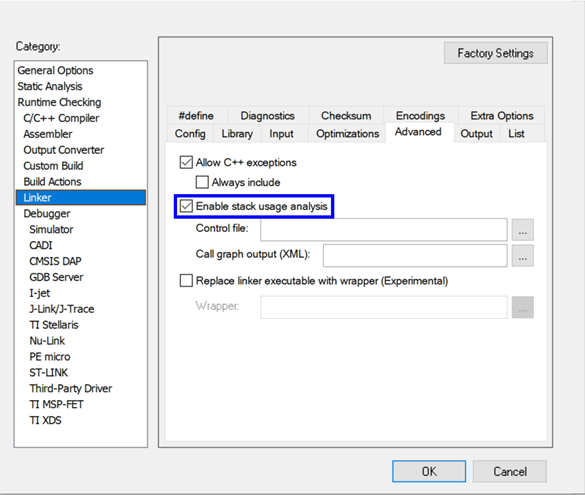 在IAR Embedded Workbench中分析和监控堆栈使用_iar堆栈分析-CSDN博客