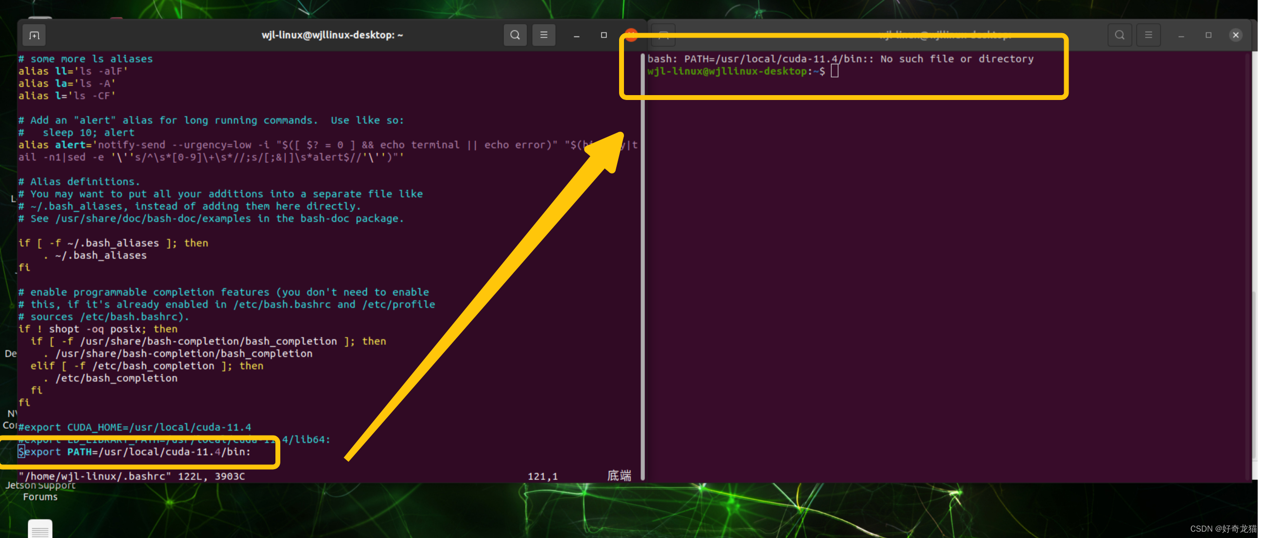 【bash:xxx:command not found问题,在英伟达nvidia的jetson-orin-nx上遇到的＞＞＞解决方式之一】_linux nx 5.10.104-tegra-CSDN博客