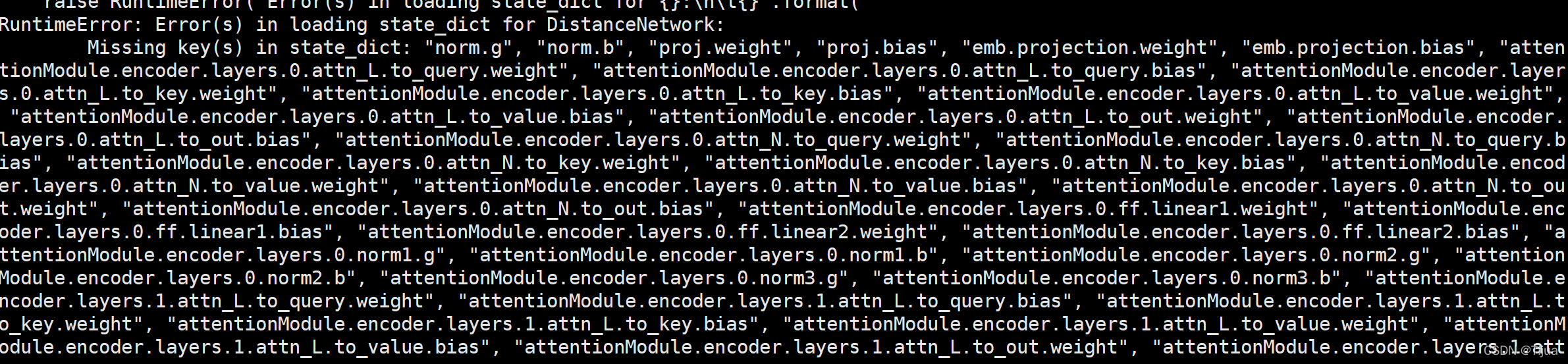 Pytroch 解决 RuntimeError: Error(s) in loading state_dict for xxxxxx:_runtimeerror: dgl requires ...
