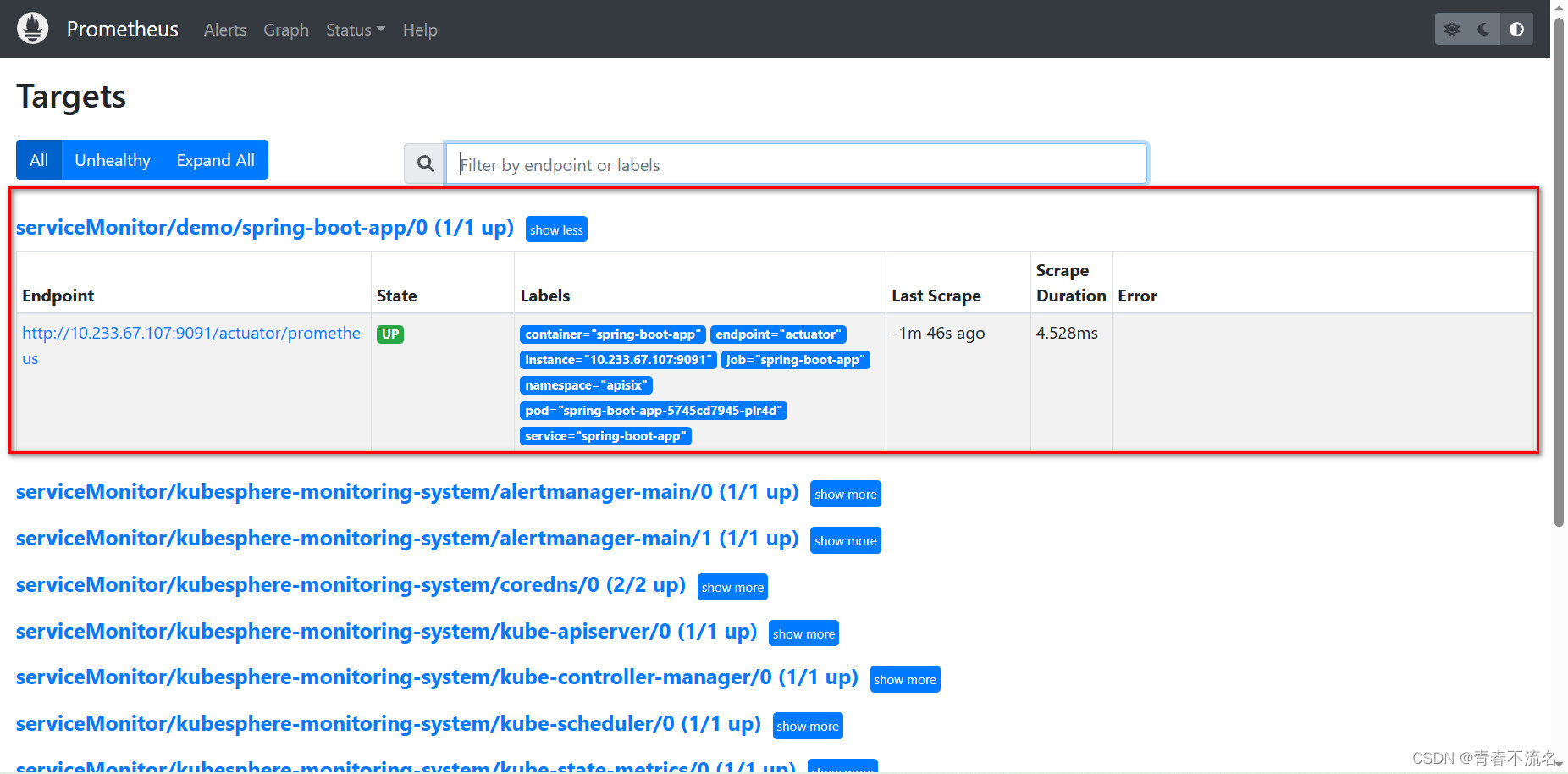 kubernete部署prometheus监控sring-boot程序_kubesphere监控springboot程序-CSDN博客