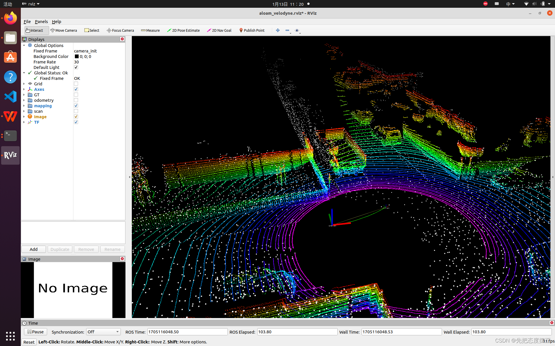 在kitti数据集上运行A-LOAM进行SLAM建图_aloam运行kitti-CSDN博客