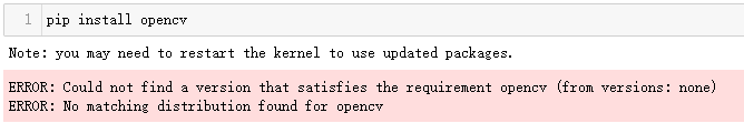 python安装opencv_note: you may need to restart the kernel to use up-CSDN博客