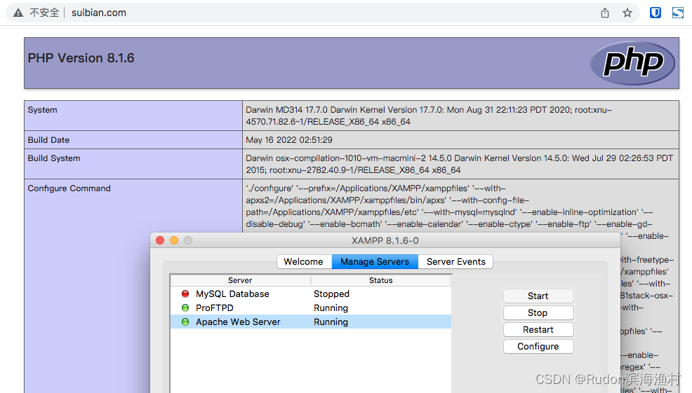 MacOS安装、配置xampp-8.1.6，新增虚拟站点_mac xampp apache 配置-CSDN博客