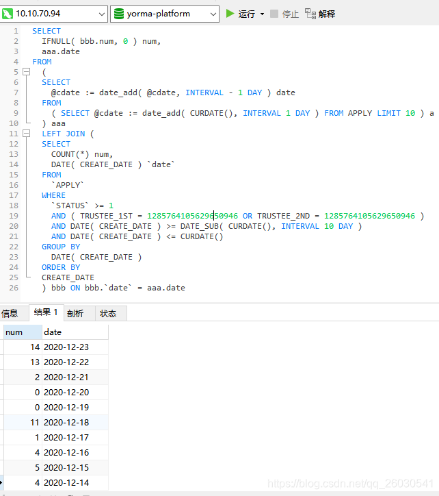 Mysql一个sql查询搞定按天分组统计，无数据自动补0展示sql 按日期分组如果某天为空则设置为0 Csdn博客