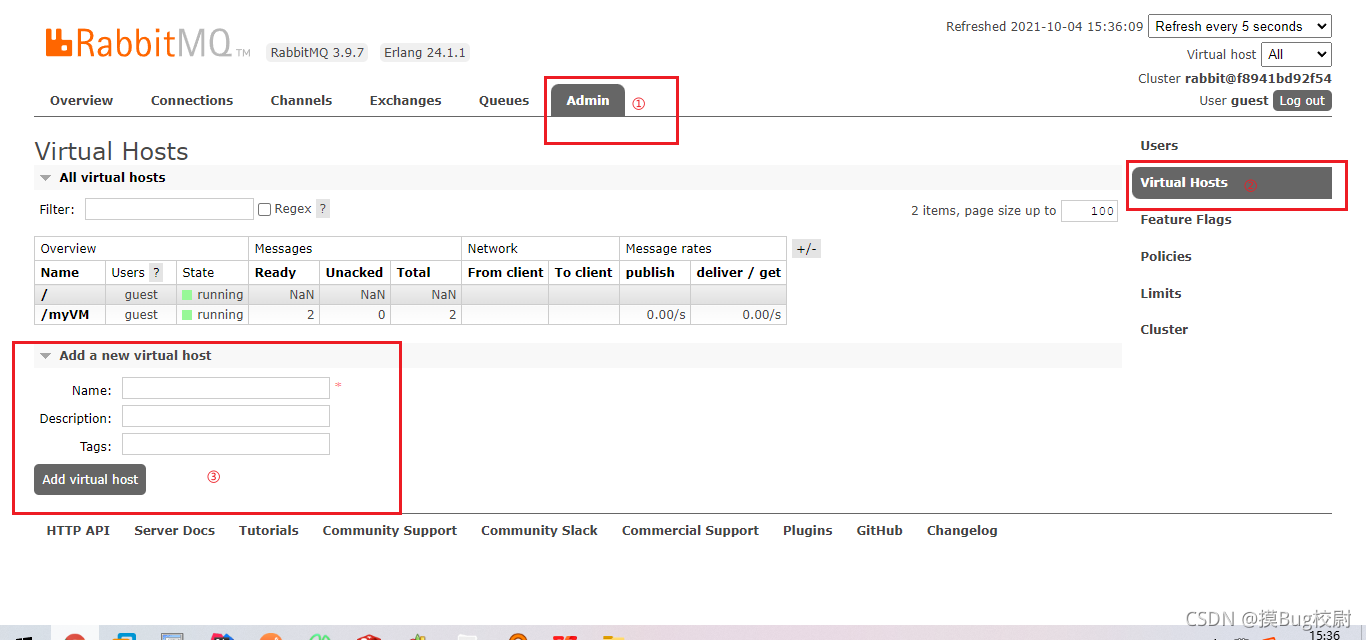 解决RabbitMQ连接错误：vhost未找到的解决方案-CSDN博客