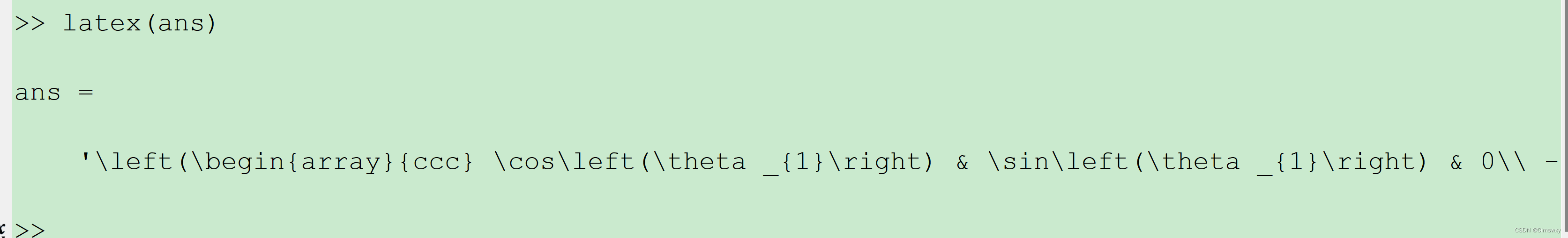 Matlab符号公式推导和导出latex格式的方法（符号函数转换为数值函数进行赋值计算的方法）matlab 公式推导 Csdn博客