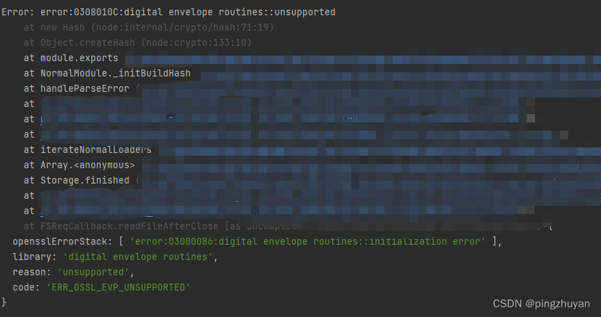 vue 报错 error:03000086:digital envelope routines::initialization error解决方案_vue opensslerrorstack ...
