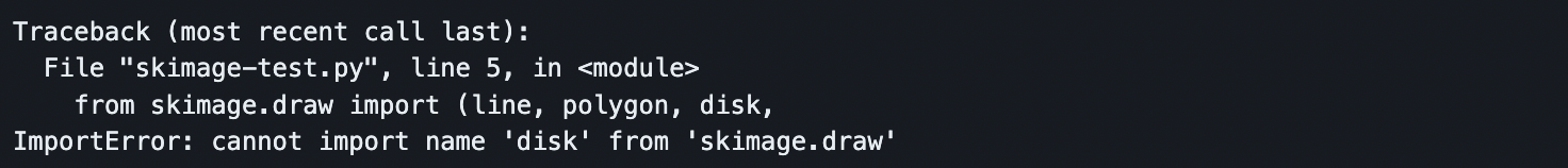 【问题解决】cannot import name ‘circle‘ from ‘skimage.draw‘ 问题解决_cannot import name 'circle' from ...