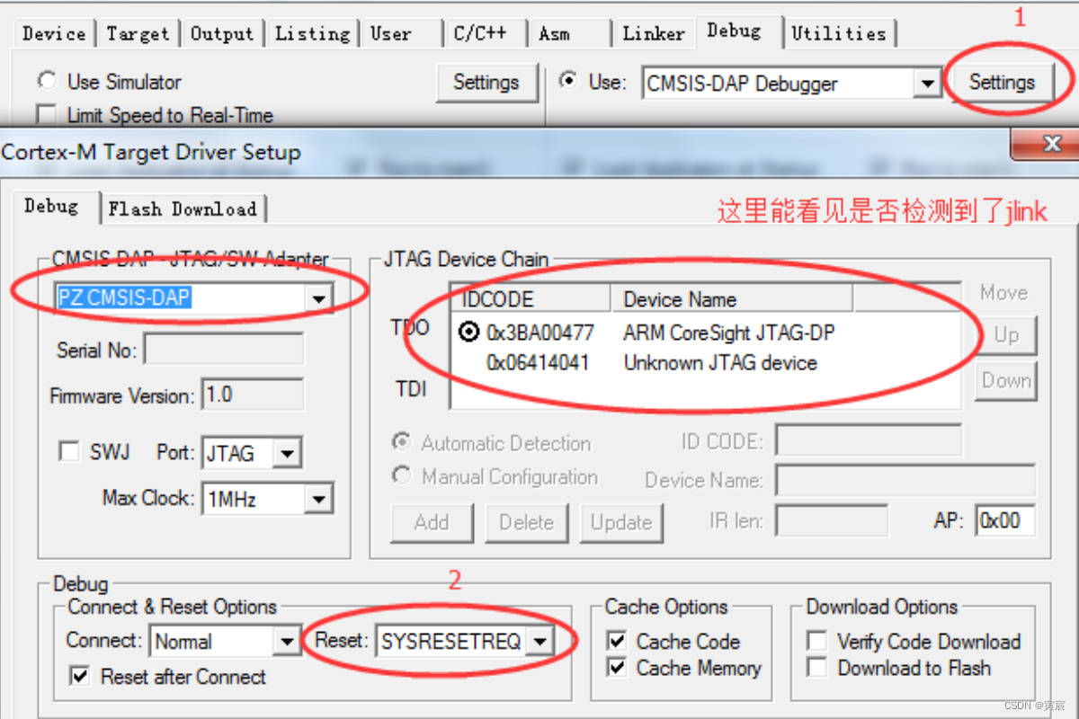 Keil4 ARM(JTAG)仿真器环境配置（keil5也适用）_keil jtag-CSDN博客