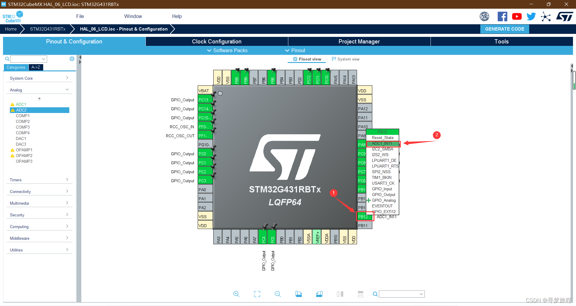 蓝桥杯嵌入式（STM32G431RBT6）入门第六天——模数转换（ADC）｜CSDN创作打卡_stm32g431读取输入电压-CSDN博客