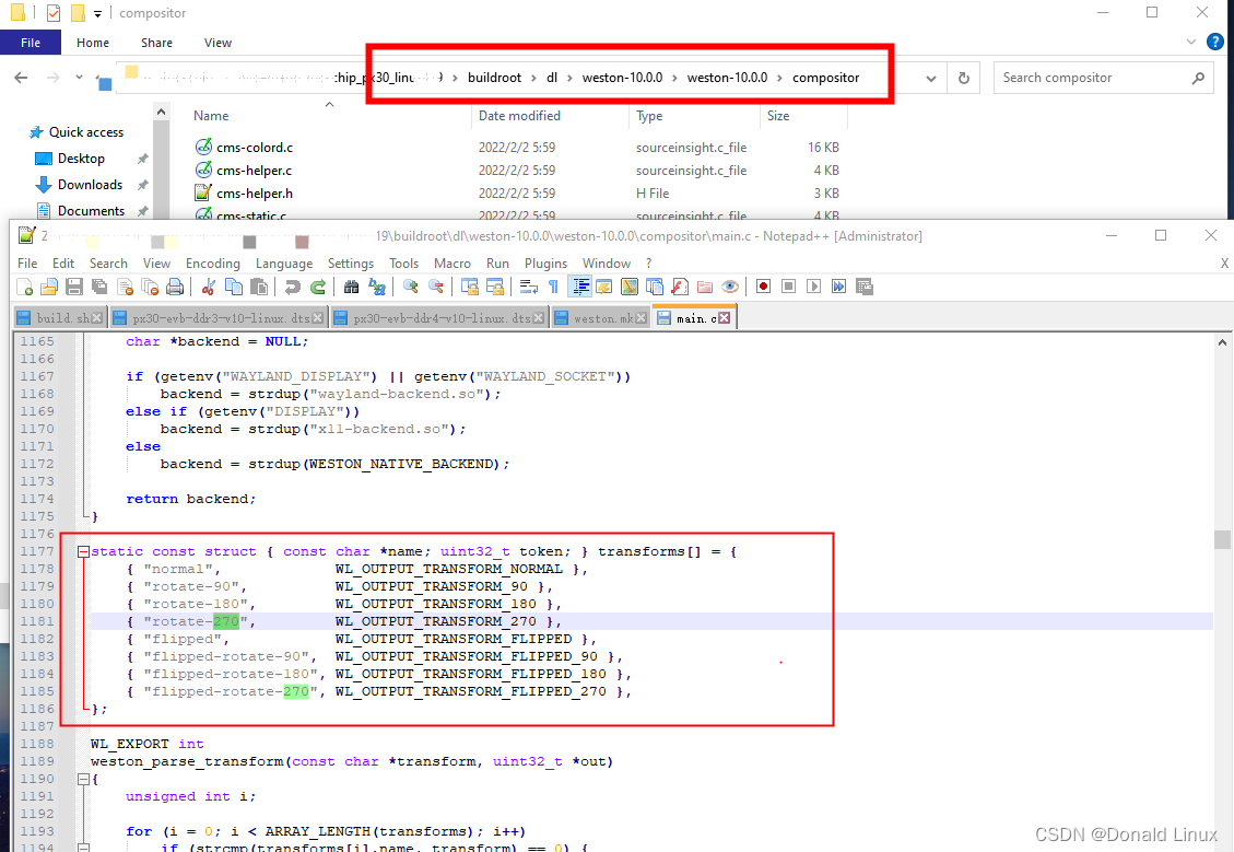 2023-08-18 新版本buildroot linux 通过Weston 修改屏幕显示方向失败，通过这个问题对weston 进行初步的了解。/etc/xdg/weston/weston ...