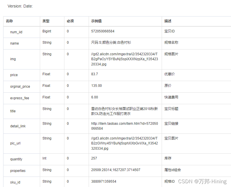 淘宝/天猫获取sku详细信息 API 返回值说明_python 天猫 获取skuid-CSDN博客