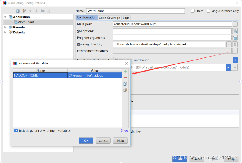 Spark入门WorldCount报错Could not locate executable null\bin\winutils.exe in the Hadoop binaries ...