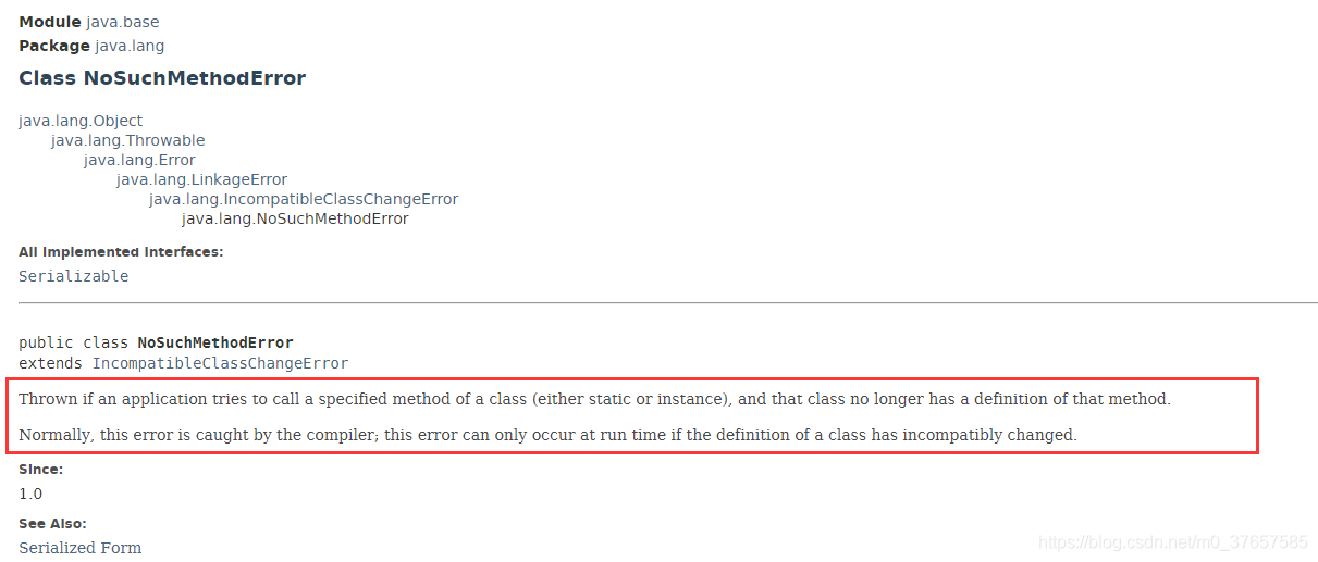 java.lang.NoSuchMethodError_exception in thread "main" java.lang.nosuchmethode-CSDN博客