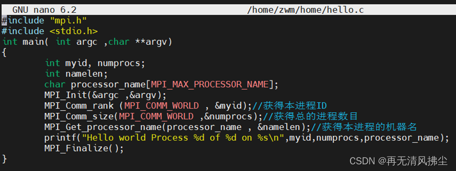 Linux下基于mpi的并行计算程序设计mpi并行运算试运行源代码 Csdn博客