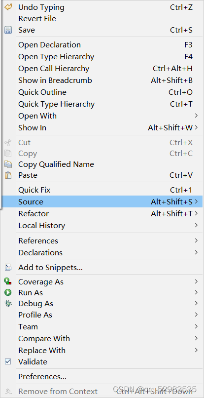 Eclipse 快速生成SetXxx()和GetXxx()方法_eclipse在外边调用的时候生成这个类所有set-CSDN博客