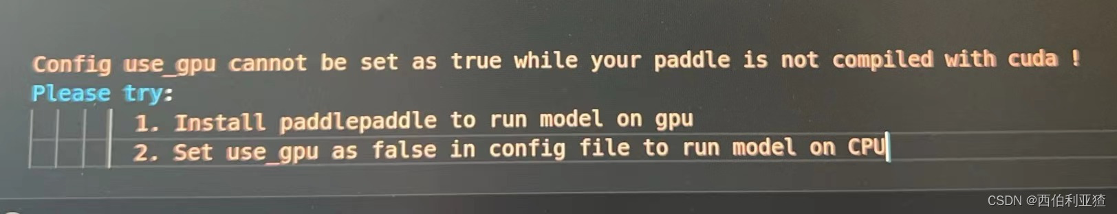 解决paddleocr中Config use gpu cannot be set as true while your paddle is not compiled with cuda ...
