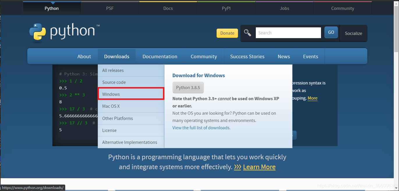 安装Python3.8.5教程_note that python 3.8.15 cannot be used on windows -CSDN博客